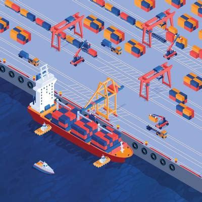 Container Terminal Vector Art Icons And Graphics For Free Download