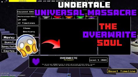 THE OVERWRITE SOUL PROVIDES INSANE UTILITY IN UNDERTALE UNIVERSAL