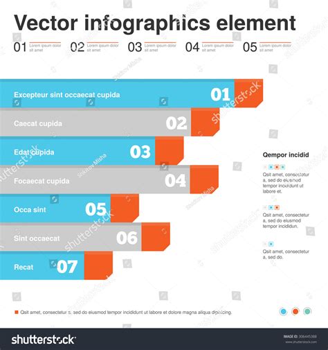 Vertical Vector Chart Templatebusiness Infographics Elements Stock Vector Royalty Free