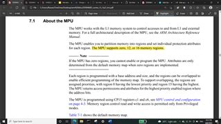 In ARM Cortex R TRM Number Of MPU Region Is Stated As Or In MPU Chapter And And In