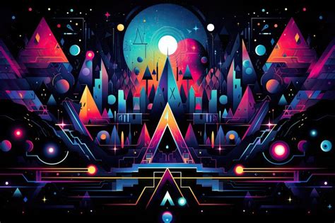 Exploring The Abstract A Journey Through Shapes Premium Ai Generated