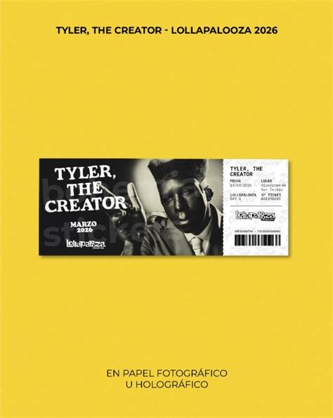 Entrada Tyler The Creator Lollapalooza Argentina 2026 Entrada De