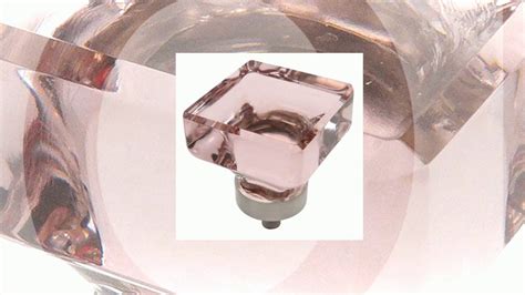 Cosmas Pink Glass Square Cabinet Knobs Youtube