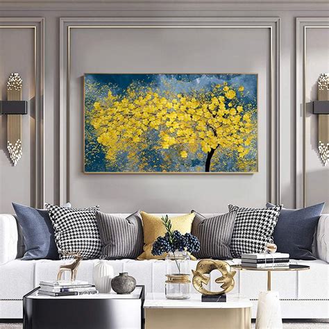 3D Oil Painting Flower On Canvas Yellow Flower Art Hand Etsy