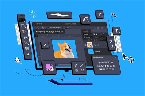 The Photo Editor Program Is Displayed On The Computer The Display