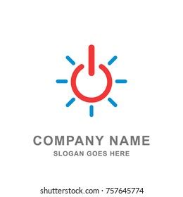 Power Button Technology Computer Logo Vector Stock Vector Royalty Free 757645774 Shutterstock