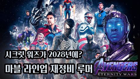 [어벤져스 시크릿 워즈]가 2028년에 마블 멀티버스 사가 라인업 재정비 루머 총정리 Youtube
