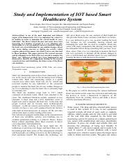 Study And Implementation Of IOT Based Smart Pdf International Conference On Trends In