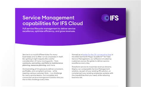 Service Order Management In Ifs Cloud Ifs