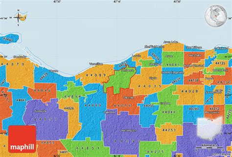 Political Map Of Zip Code 44001