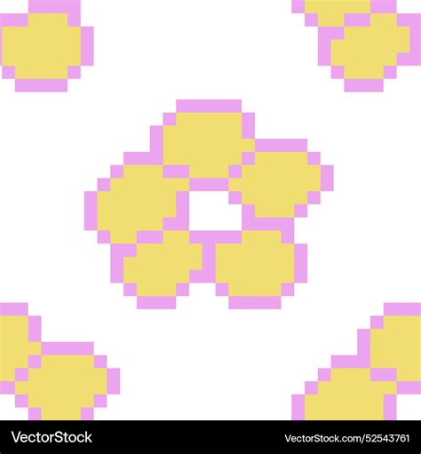 Daisy Pixel Pattern Royalty Free Vector Image Vectorstock
