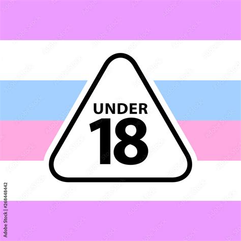 Image Vectorielle Stock 18 Under Sign Warning Symbol On The Intersex