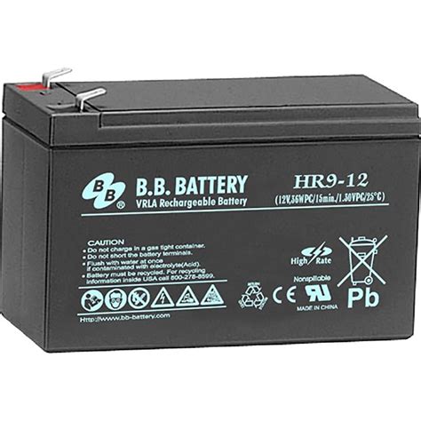 BB Battery HR9-12-T2 Battery VRLA Rechargeable 12v 36wpc | OSI Batteries