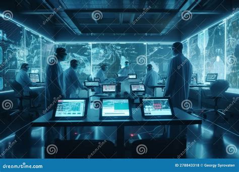 Cloud Based Data Analysis A Futuristic Lab Collaboratio Stock Illustration Illustration Of