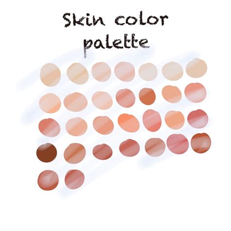 Procreate Skin Tones Palette Instant Digital Download Swatches Color