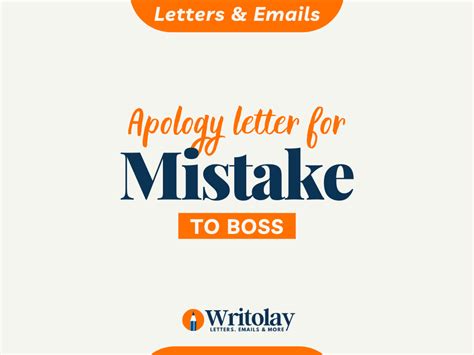 Apology Letter For Mistake To Boss Types Templates