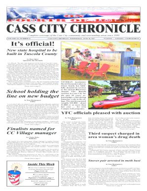 Fillable Online Newspapers Rawson Lib Mi Complete Coverage Of The Cass