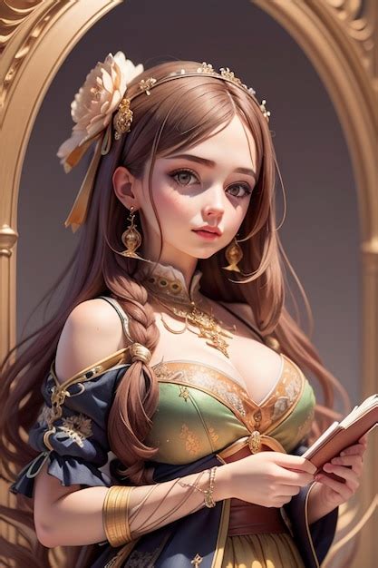 Premium Ai Image Girl With A Book In Her Hands