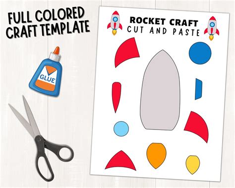 Printable Rocket Craft Outer Space Activities Build A Rocket
