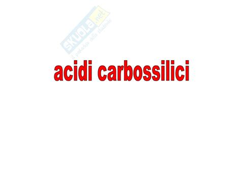 Chimica Acidi Carbossilici