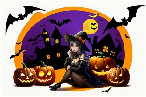 Premium Ai Image Halloween Girl Giving Halloween T Event Promo