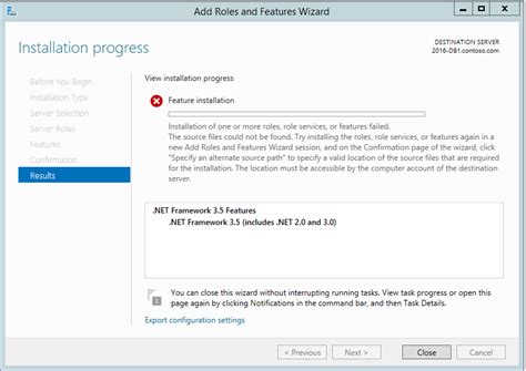adding framework 3 5 to windows server 2012 r2 to allow sql
