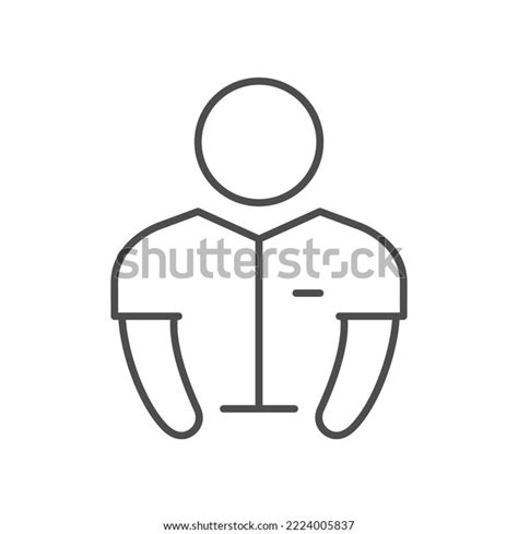 Masseur Therapist Line Outline Icon Stock Vector Royalty Free 2224005837 Shutterstock