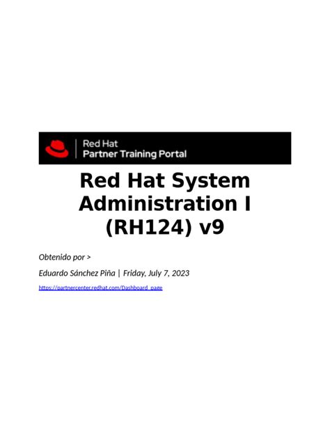 red hat system administration 1 rh124 v9 pdf servidor