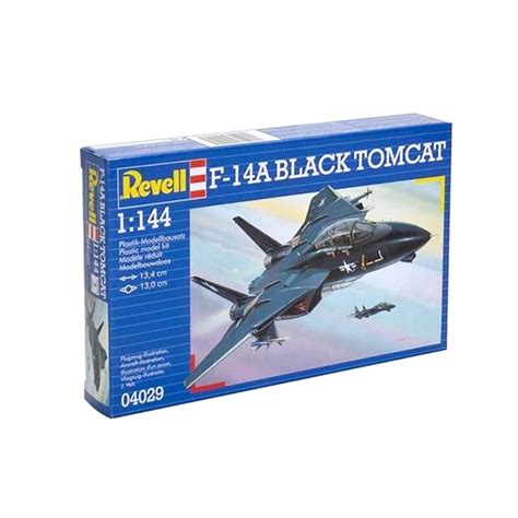 Revell 플라스틱 조립 모델 1144 아메리칸 F 14a 블랙 톰캣 F 14 Tomcat 전투기 Top Gun