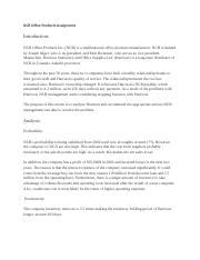 Assignment4 Docx NCB Office Products Assignment Introduction NCB