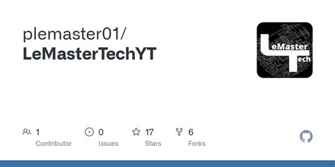 LeMasterTechYT Main Py At Main Plemaster01 LeMasterTechYT GitHub