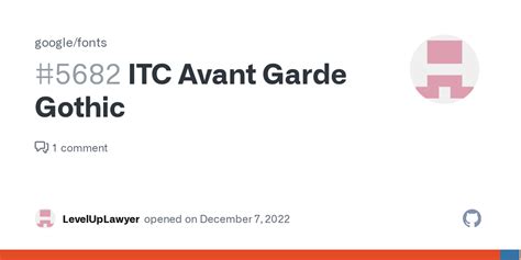 ITC Avant Garde Gothic Issue 5682 Google Fonts GitHub