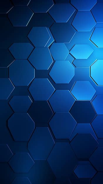 Indigo Hexagons Pattern On Indigo Background Genetic Research Molecular