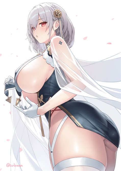 Rule 34 1girls Azur Lane Breast Curtains Breasts Cuboon Female Female