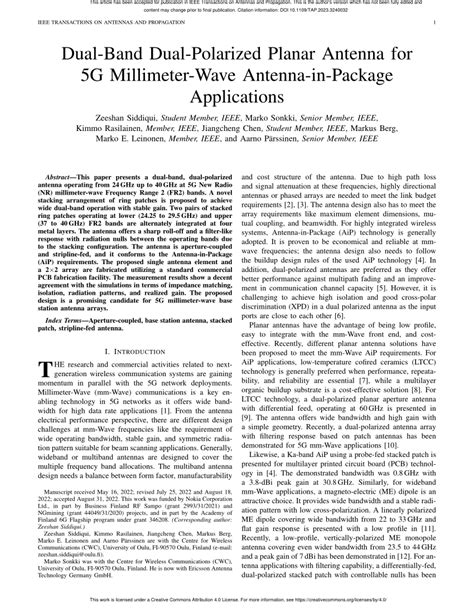 Pdf Dual Band Dual Polarized Planar Antenna For 5g Millimeter Wave