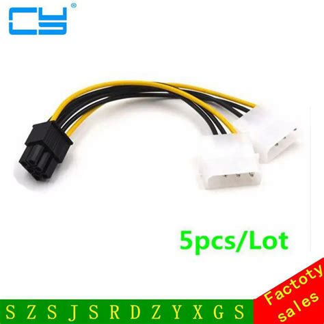 Pcs Inch X Molex Pin To Pin PCI Express Video Card Pci E ATX PSU Power Converter Cable