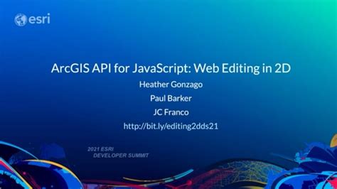 Arcgis Api For Javascript Web Editing In 2d Youtube