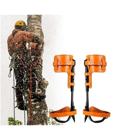 木登り器 木登り道具 昇柱器 直立木登りツール 木登りツール調節可能なストラップロープ 木登り靴滑り止めペダル 落下防止 最大積載量約220