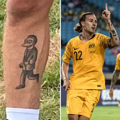 Jackson Irvine Explains Story Behind Simpsons Moe Szyslak Tattoo When