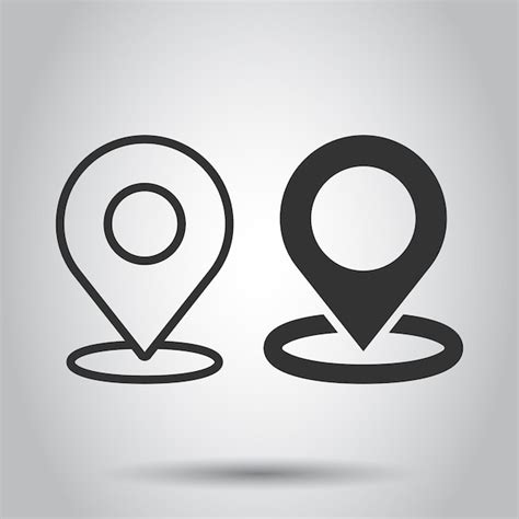 Premium Vector Map Pin Icon In Flat Style Gps Navigation Vector