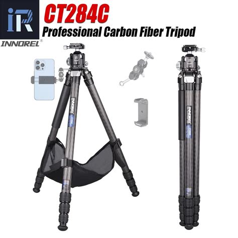 Innorel 탄소 섬유 전문 삼각대 여행용 카메라 스탠드 Dslr 비디오 캠코더용 스톤 백 최대 튜브 285mm