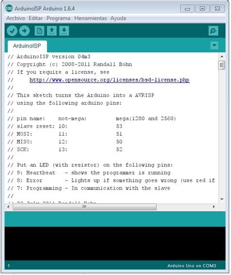 Programación de un Arduino UNO a través de ICSP Mi Arduino UNO tiene