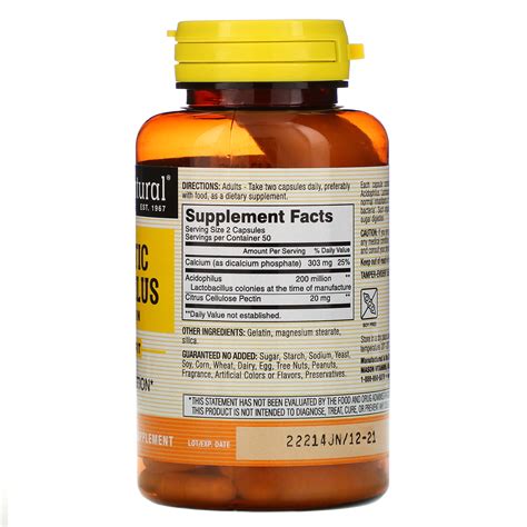 Mason Natural Probiotic Acidophilus With Pectin 100 Capsules Iherb
