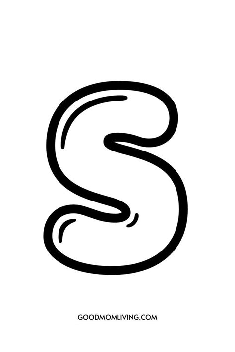 Printable Bubble Letter S Calendar Hexagon