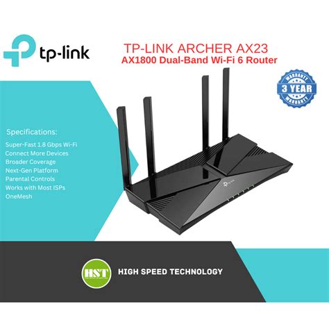 Tp Link Archer Ax23 Ax1800 Dual Band Wi Fi 6 Router Shopee Malaysia