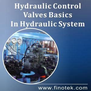 Hydraulic Control Valves Basics Finotek
