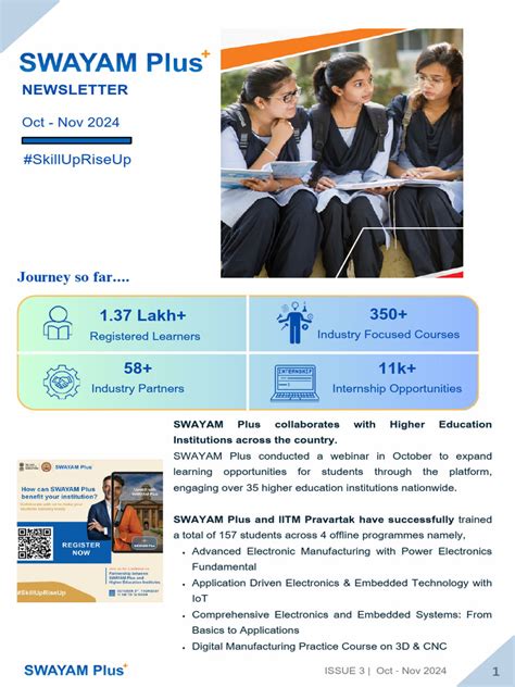 Swayam Plus Newsletteroct Nov 2024issue 3 1 Pdf Logistics