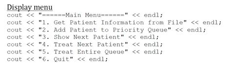 Solved C Priority Queue Problem Do Not Use Preset Chegg