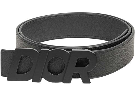 Dior Reversible Dior Belt Blackblack In Leather With Black Tone Us