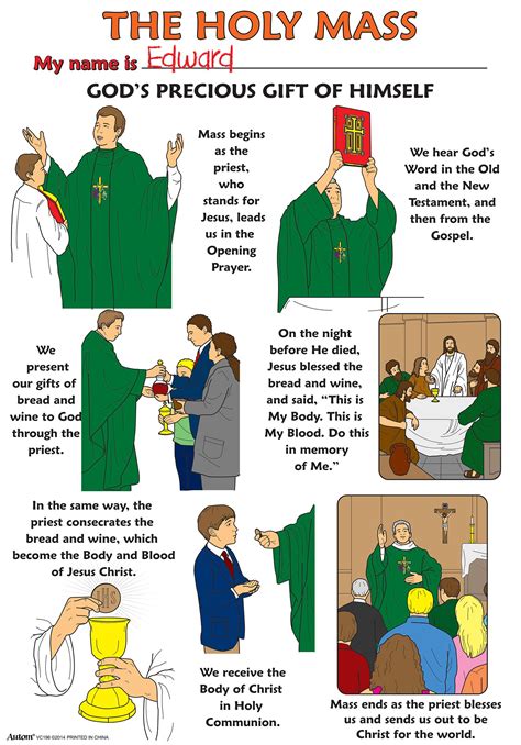 Color Your Own Poster The Holy Mass 50pk Opening Prayer Catholic